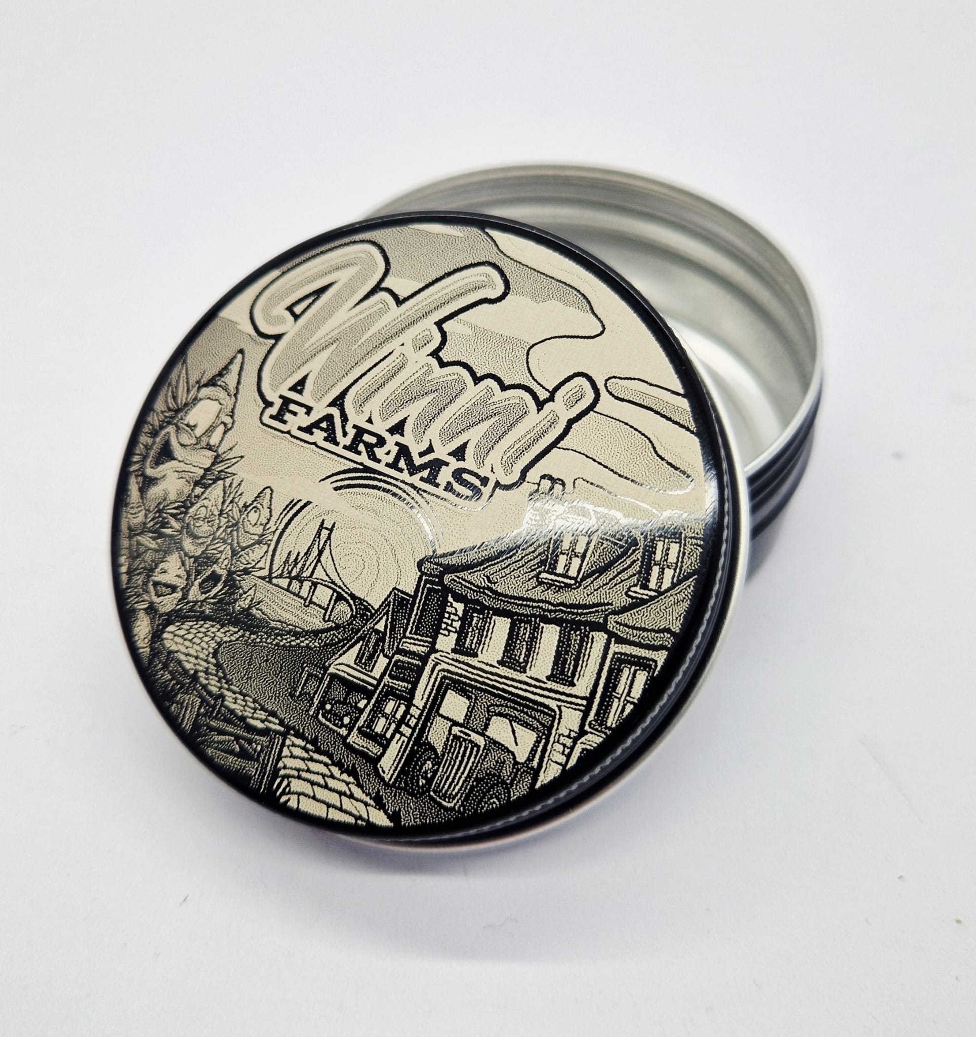 Laser Engraved Black 60ml Tins – Custom Vault